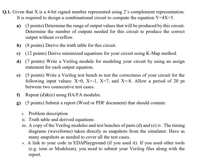 Solved Q.1. Given that X is a 4-bit signed number | Chegg.com