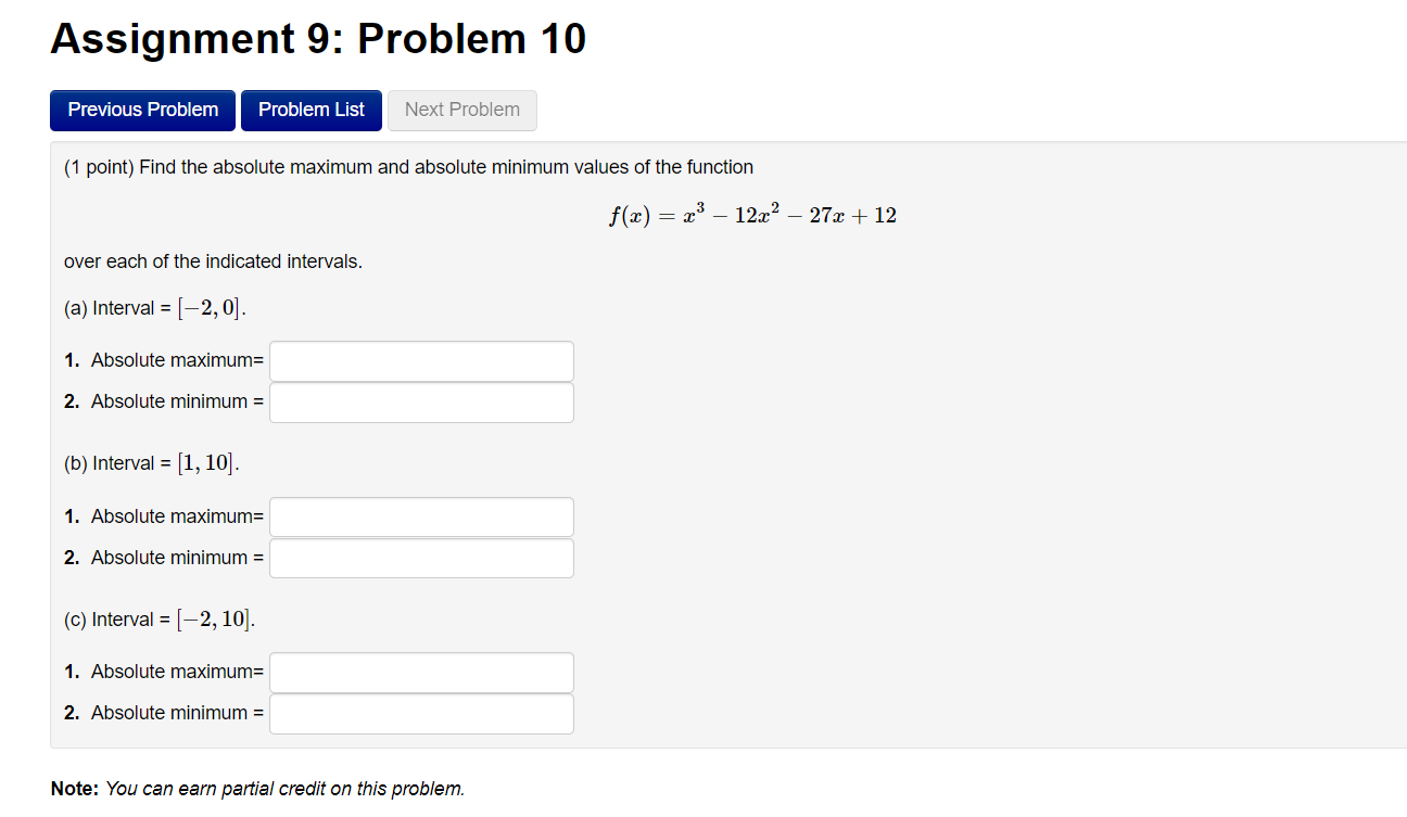 Solved Assignment 9: Problem 9 Previous Problem Problem List | Chegg.com