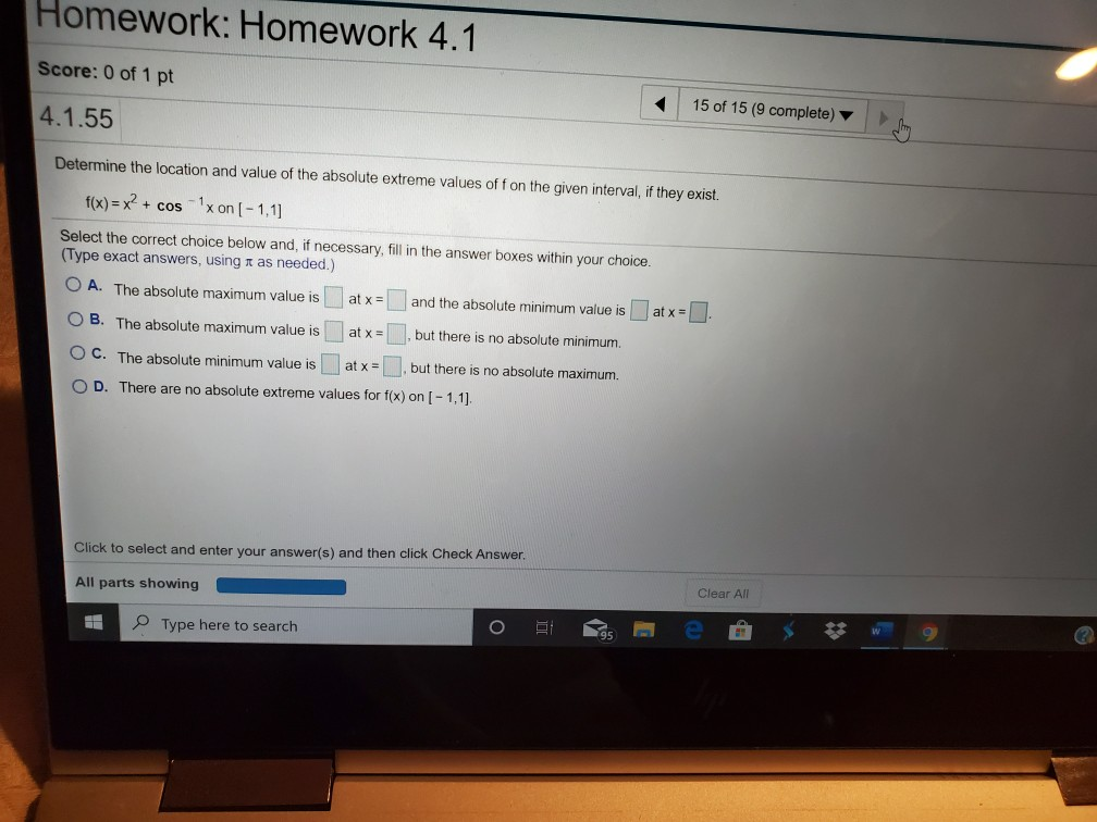 Solved Ework Homework 4 1 Score 0 Of 1 Pt 10 Of 15 9