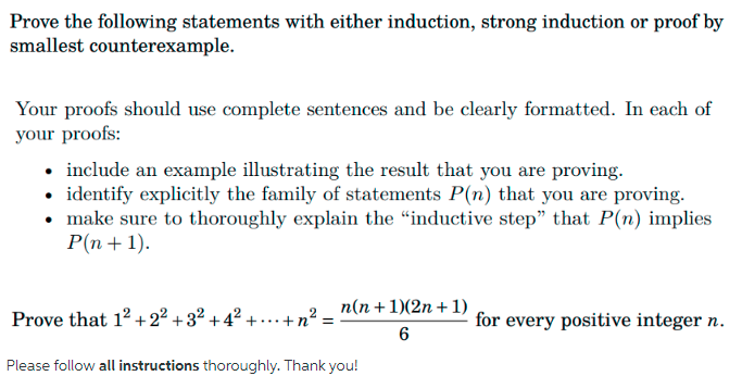 Solved Prove the following statements with either induction, | Chegg.com