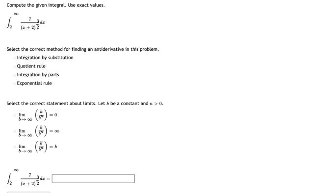 Solved Compute the given integral. Use exact values. de 13d3 | Chegg.com