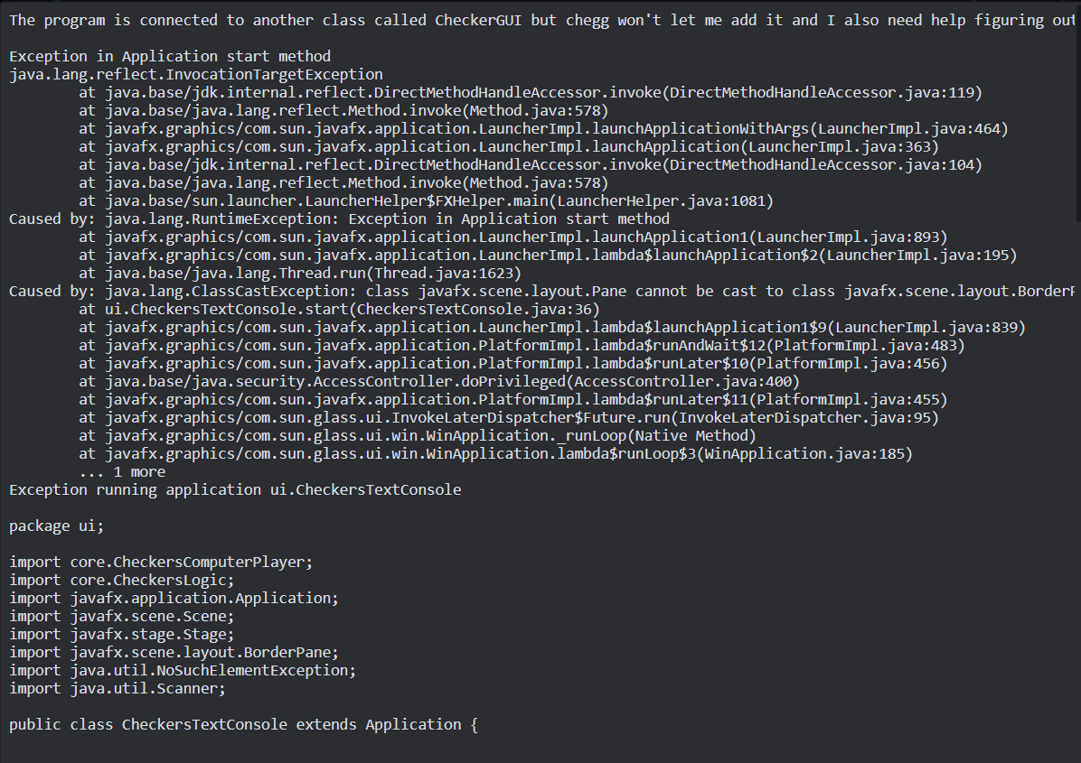 Solved The program is connected to another class called | Chegg.com