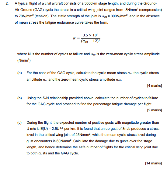 2. A typical flight of a civil aircraft consists of a | Chegg.com
