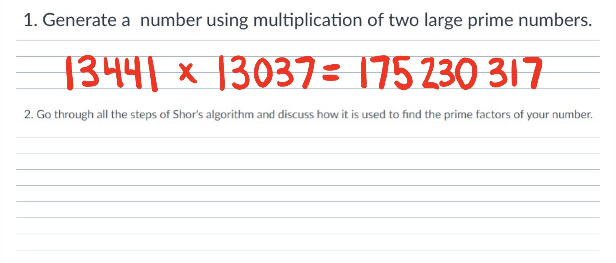 Solved 1. Generate a number using multiplication of two | Chegg.com