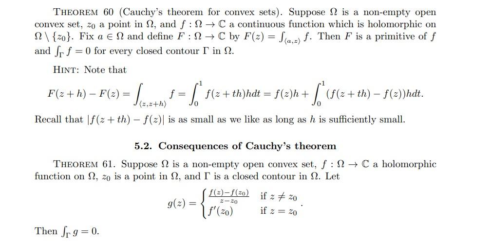 Solved THEOREM 60 (Cauchy's theorem for convex sets). | Chegg.com