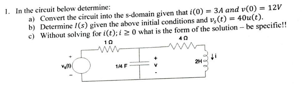 Solved 1. In the circuit below determine: a) Convert the | Chegg.com