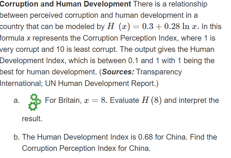 Solved Corruption and Human Development There is a | Chegg.com