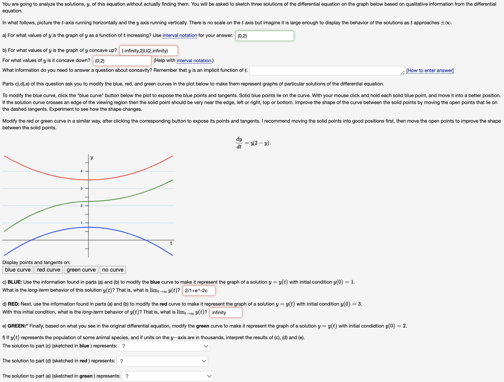 Solved equation. a) For what values of y is the graph of y | Chegg.com