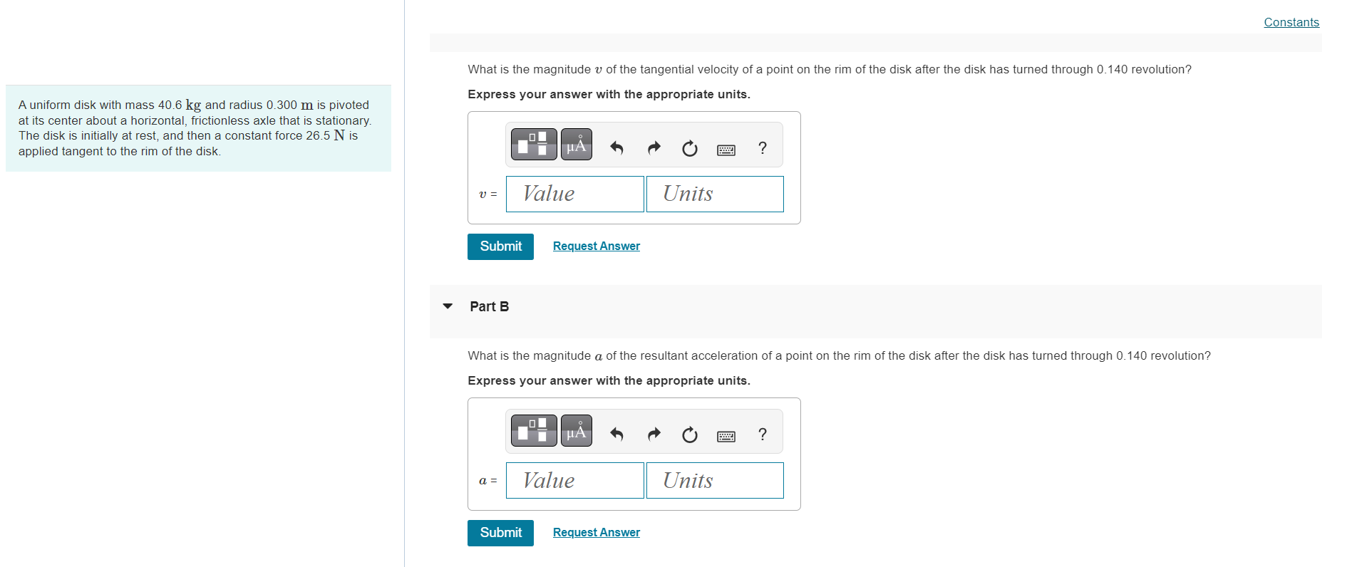Solved What is the magnitude v of the tangential velocity of | Chegg.com