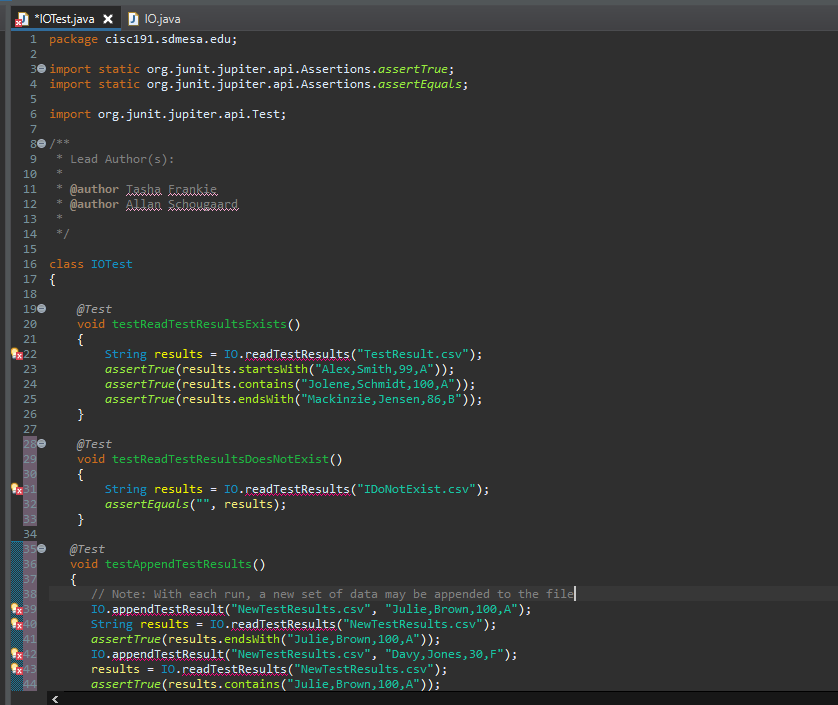 2 *IOTest.java X 10.java 1 package cisc191. | Chegg.com