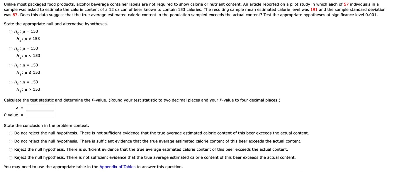 Solved State the appropriate null and alternative | Chegg.com