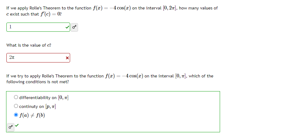 Solved If we apply Rolle's Theorem to the function | Chegg.com
