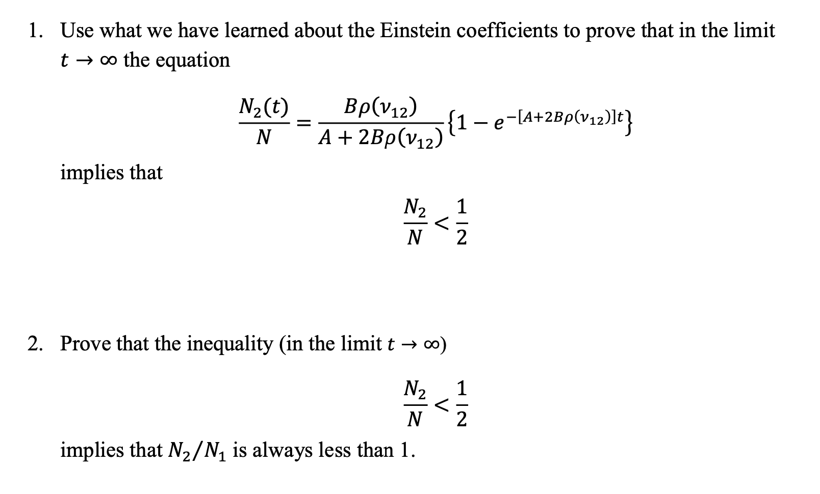 Solved 1. Use what we have learned about the Einstein | Chegg.com