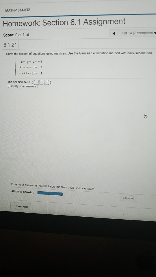 Solved Math 1314 032 Homework Section 6 1 Assignment Score