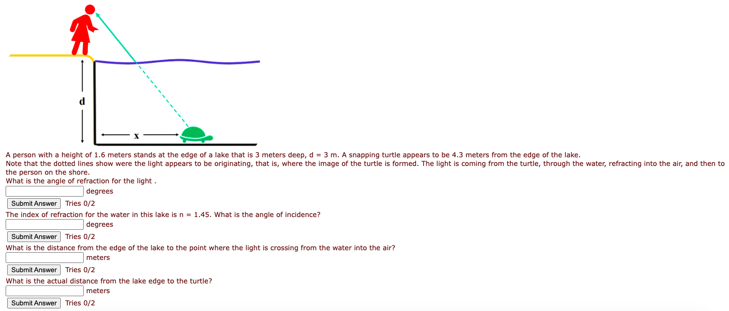 Solved A person with a height of 1.6 meters stands at the | Chegg.com