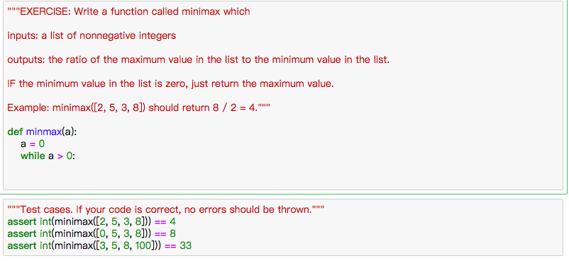 Solved EXERCISE: Write a function called minimax which | Chegg.com Solved EXERCISE: Write a function called minimax which | Chegg.com