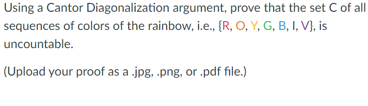Solved Using a Cantor Diagonalization argument, prove that | Chegg.com