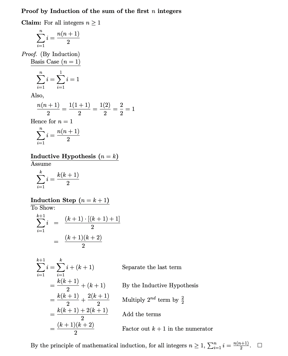 Solved Use a proof by induction to prove the following | Chegg.com