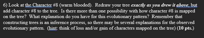 Goals: A. Construct a simple parsimony tree using | Chegg.com
