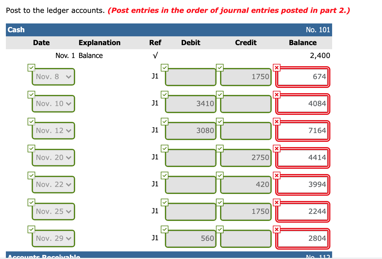 Solved *Problem 3-5A (Part Level Submission) On November 1, | Chegg.com