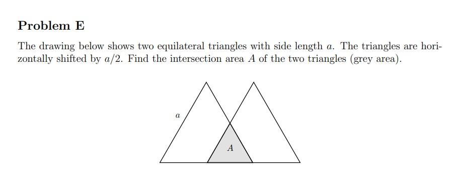 Solved The drawing below shows two equilateral triangles | Chegg.com