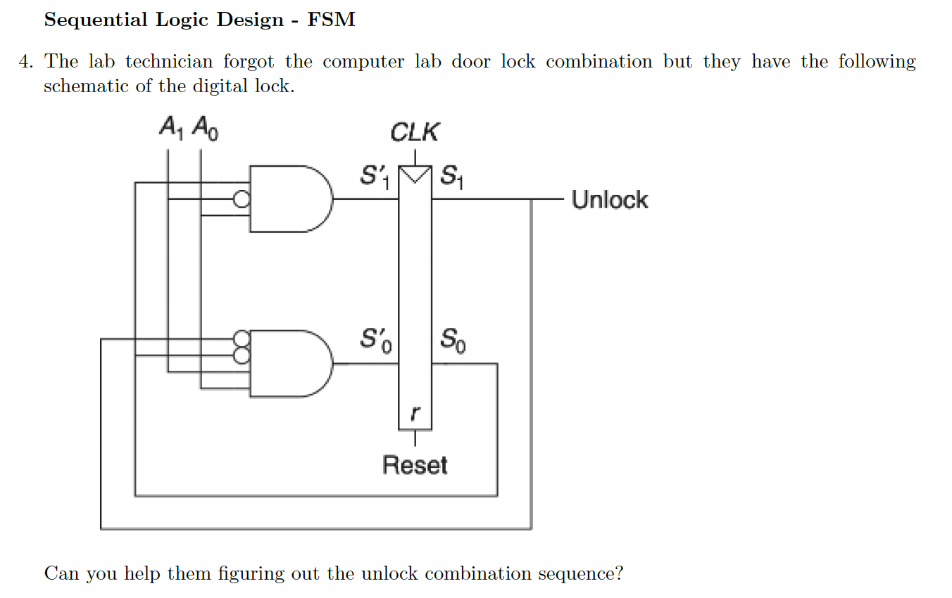 Solved Sequential Logic Design - ﻿FSM The lab technician | Chegg.com