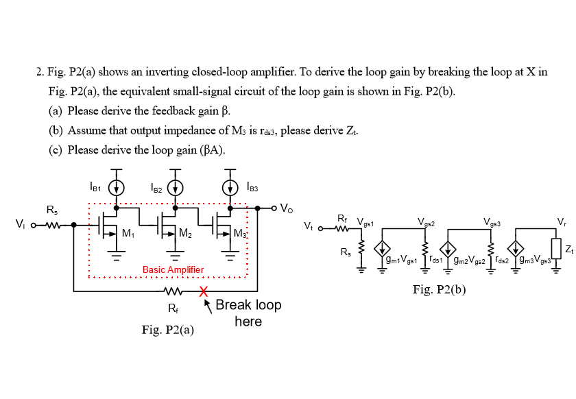 2. Fig. P2(a) shows an inverting closed-loop | Chegg.com