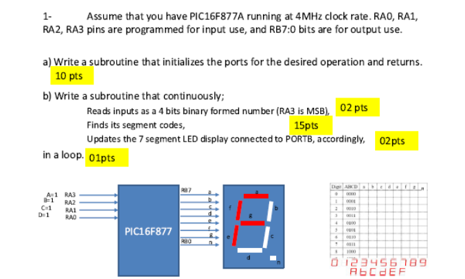 Solved It Is Just Like This You Need To Use Pic16f877 And