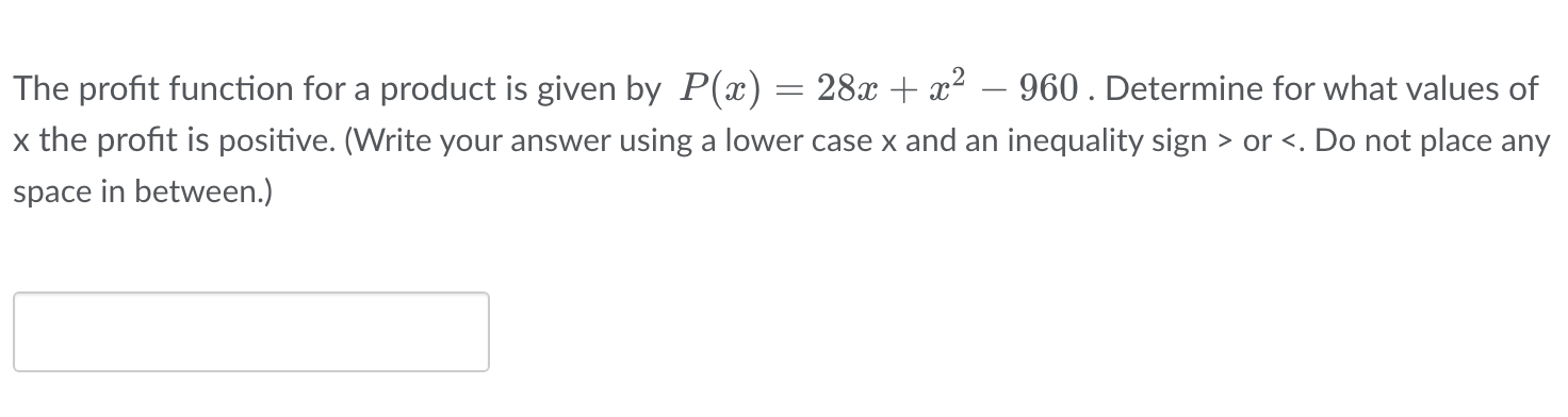 Solved The profit function for a product is given by | Chegg.com