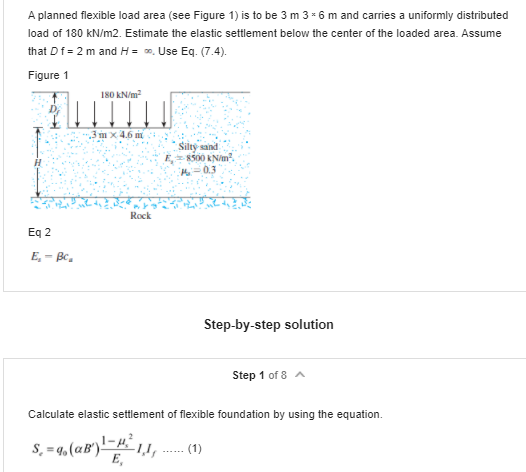 Solved A planned flexible load area (see Figure 1) is to be | Chegg.com