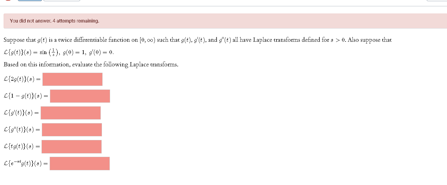 Solved You did not answer. 4 attempts remaining. Suppose | Chegg.com