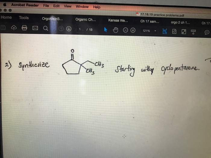 Solved Synthesize starting with cyclopentanone. | Chegg.com