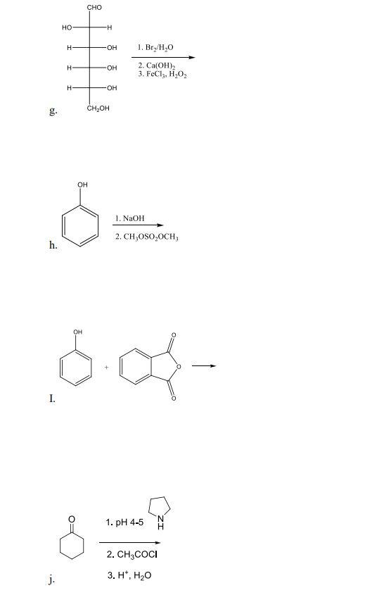 Solved 50 HO H H H j. CHO -H -OH -OH -OH CH₂OH OH 6= 1. NaOH | Chegg.com