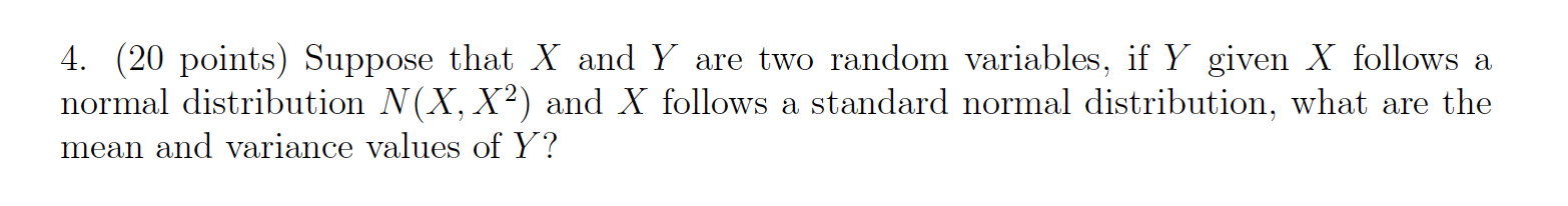 Solved (20 ﻿points) ﻿Suppose that x ﻿and Y ﻿are two random | Chegg.com