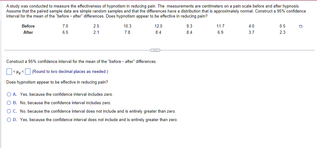 Solved A study was conducted to measure the effectiveness of | Chegg.com