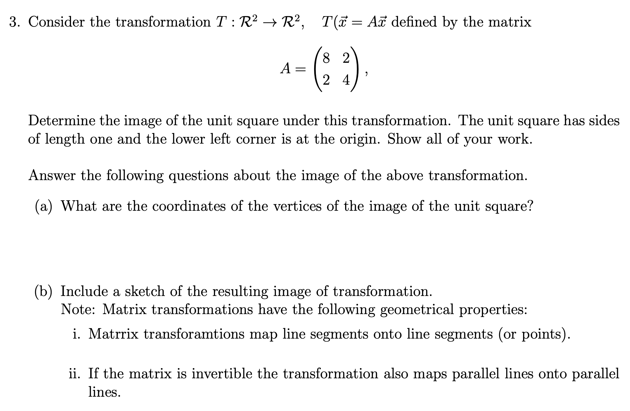 Solved Consider the transformation defined by ﻿the | Chegg.com