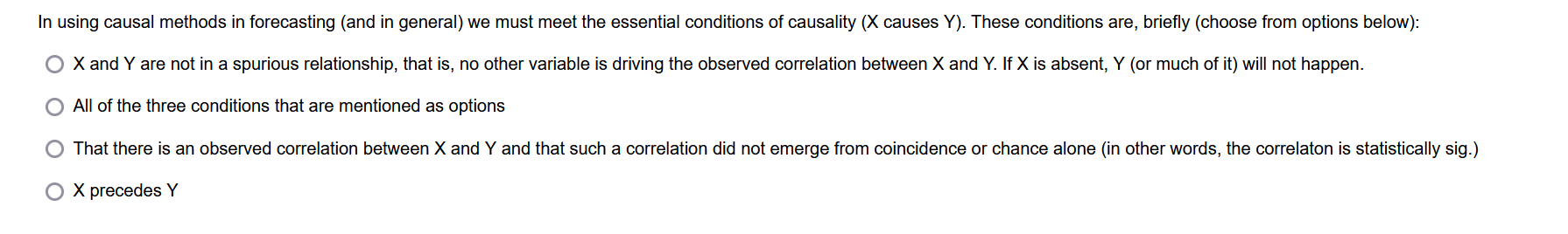 Solved In using causal methods in forecasting (and in | Chegg.com