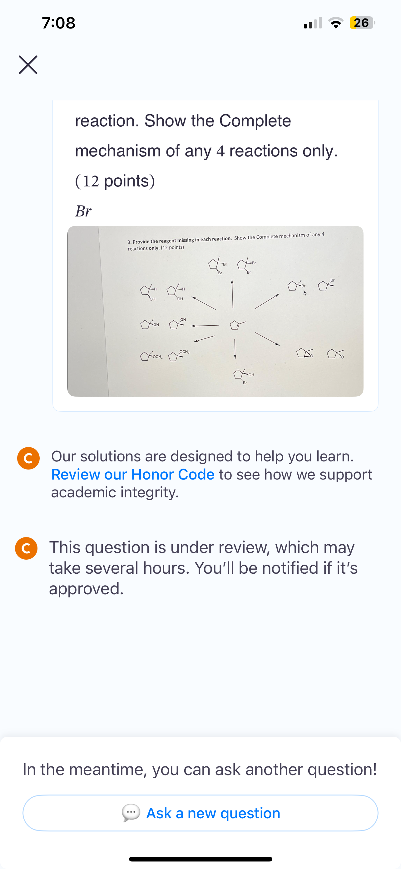 Solved reaction. Show the Complete mechanism of any 4 | Chegg.com
