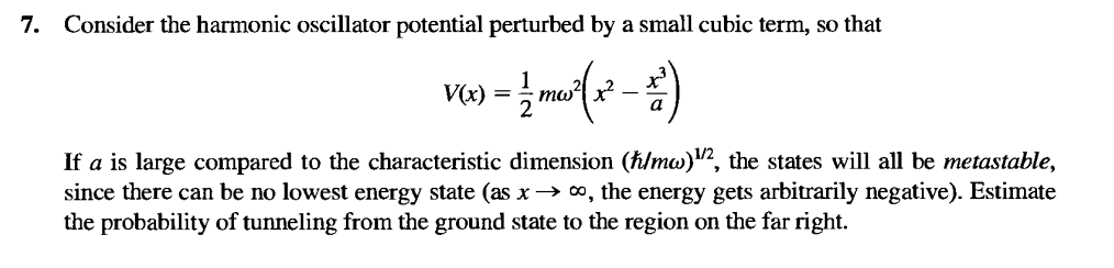 Solved Consider the harmonic oscillator potential perturbed | Chegg.com