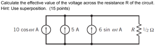 Solved Calculate the effective value of the voltage across | Chegg.com