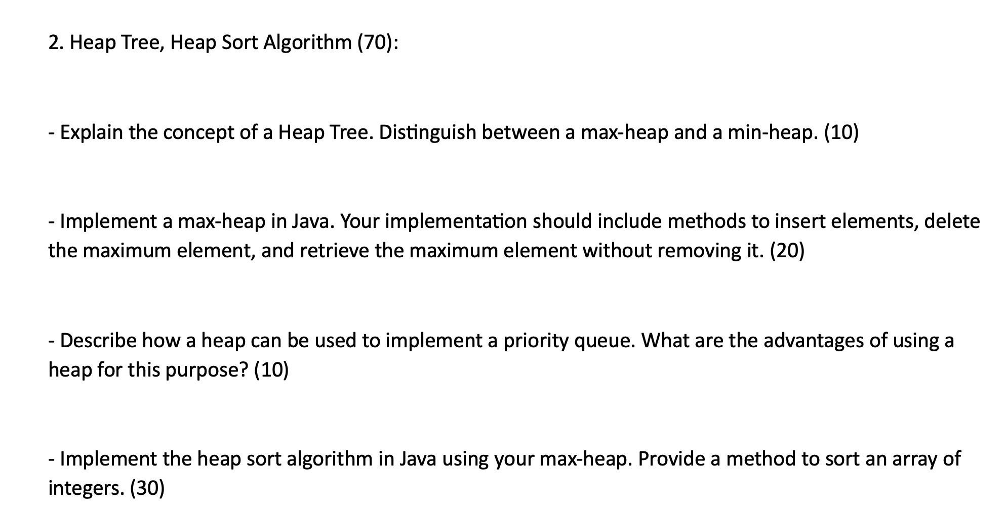 2 Heap Tree Heap Sort Algorithm 70 Explain The 5859