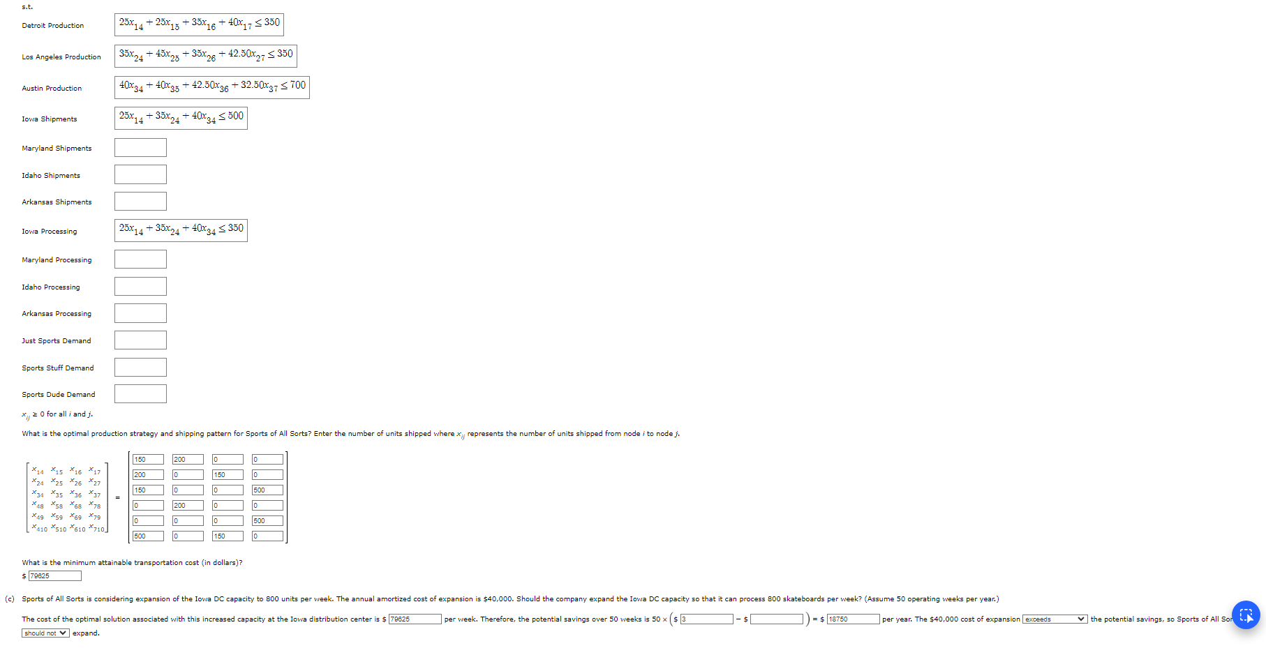 Solved (a) Draw the network representation for this problem. | Chegg.com