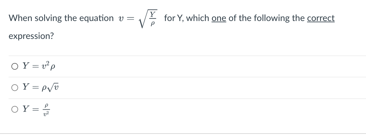 Solved Which One Of The Following Equations Represents The