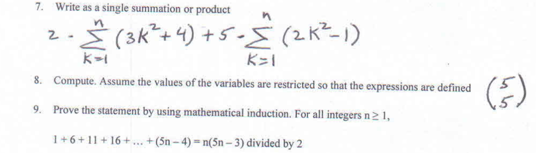 Solved 7. Write as a single summation or product | Chegg.com