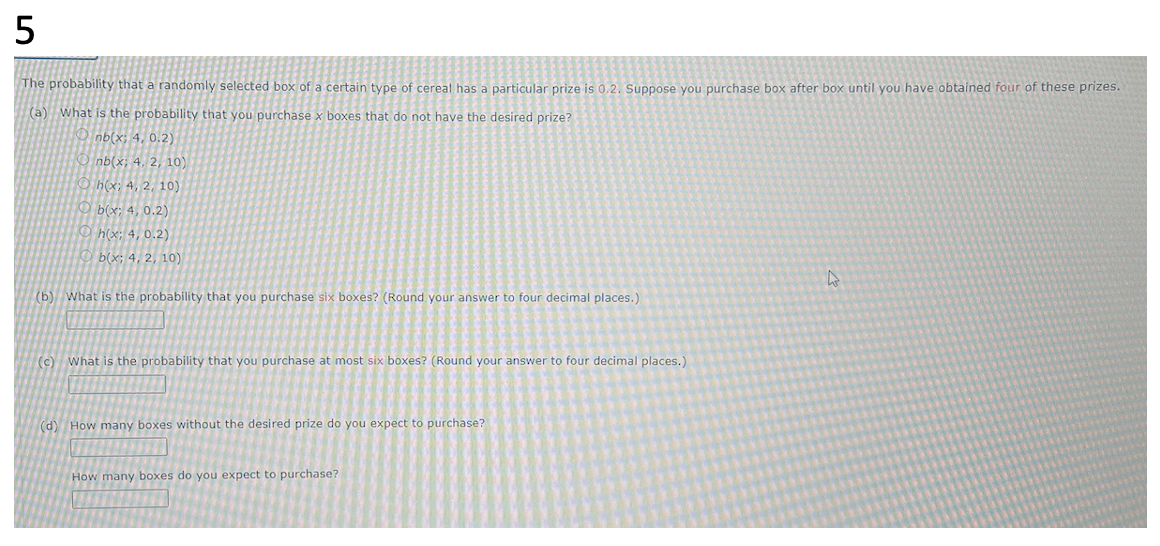 Solved The probability that a randomly selected box of a | Chegg.com