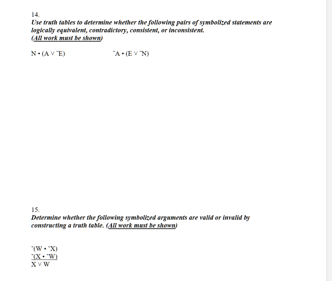 Solved 14. Use truth tables to determine whether the | Chegg.com