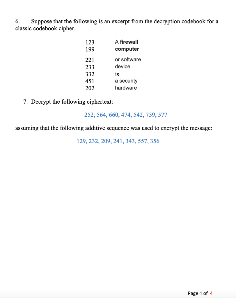 Solved 1. Given that the Caesar's cipher was used, a. find | Chegg.com