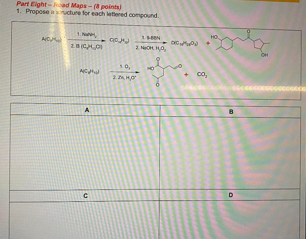 Solved Part Eight - Road Maps - (8 points) 1. Propose a | Chegg.com