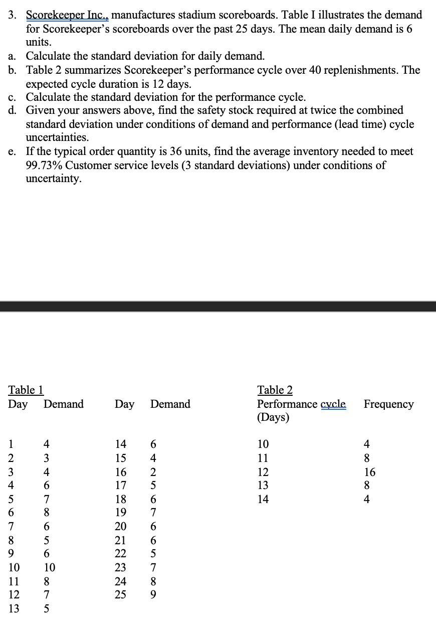 Solved 3. Scorekeeper Inc., manufactures stadium | Chegg.com