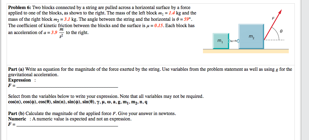 Solved Problem 6: Two blocks connected by a string are | Chegg.com